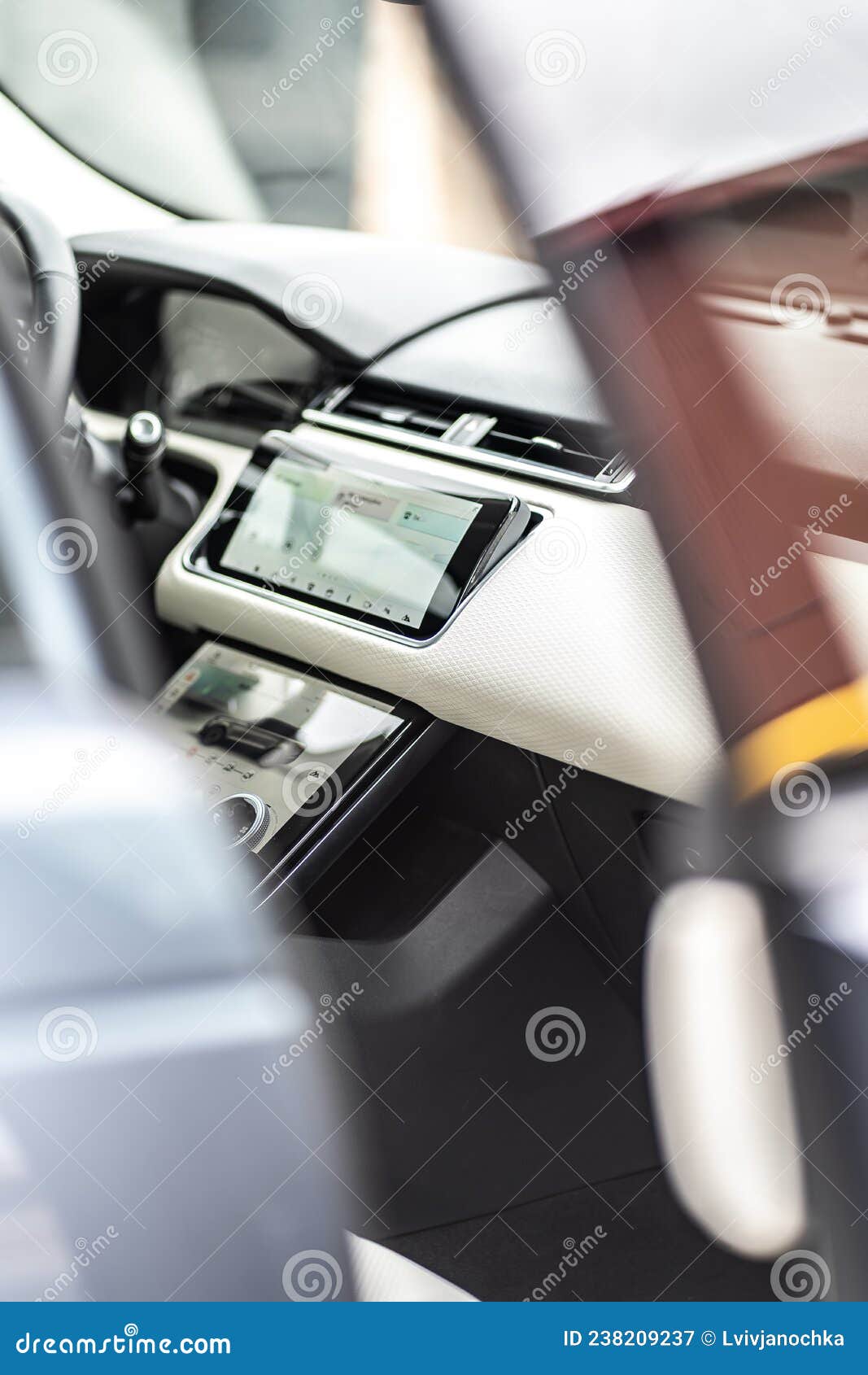 Control Panel Dashboard Car Fragment. Automatic Transmission Gear Shift ...