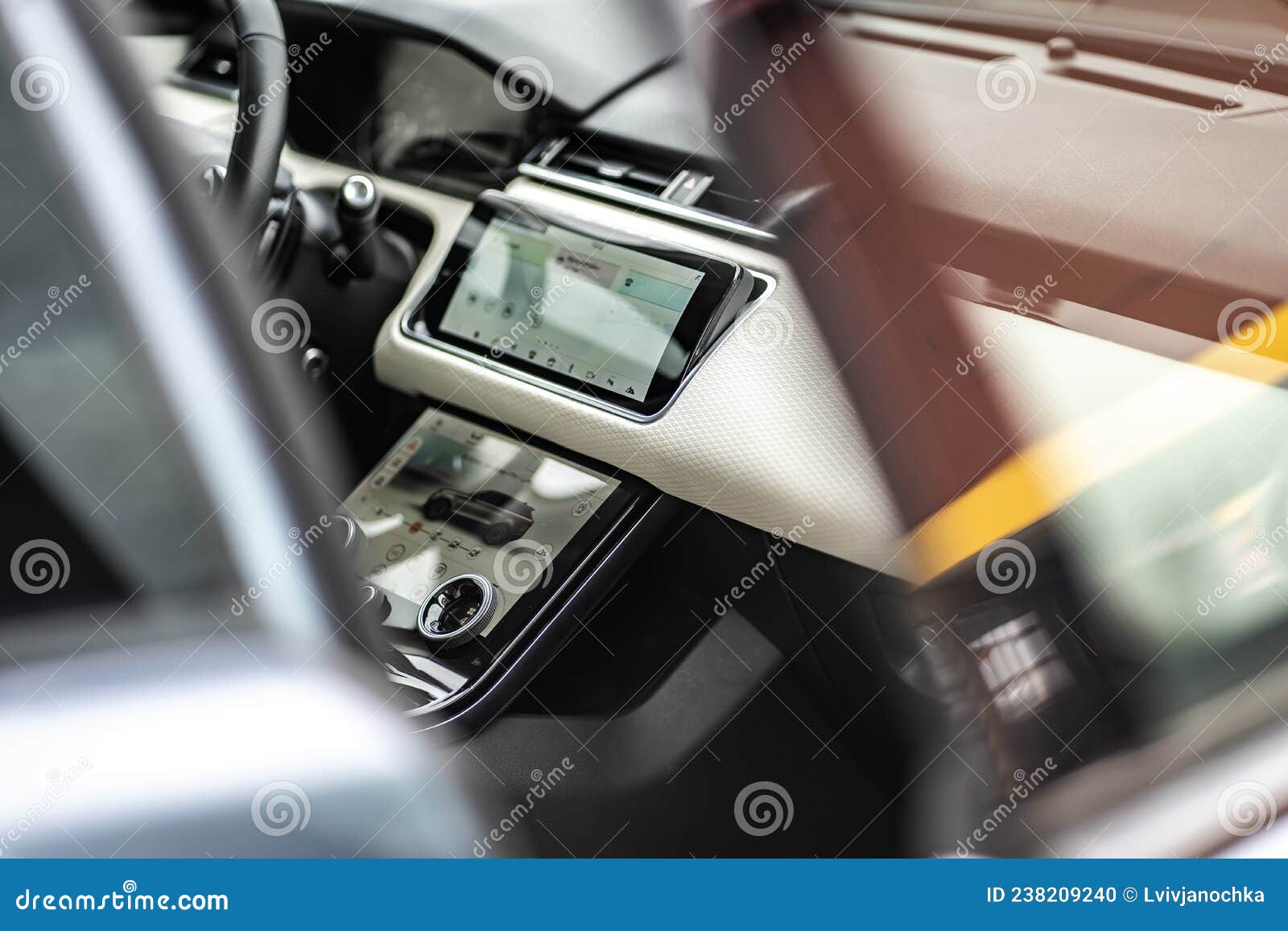 Control Panel Dashboard Car Fragment. Automatic Transmission Gear Shift ...