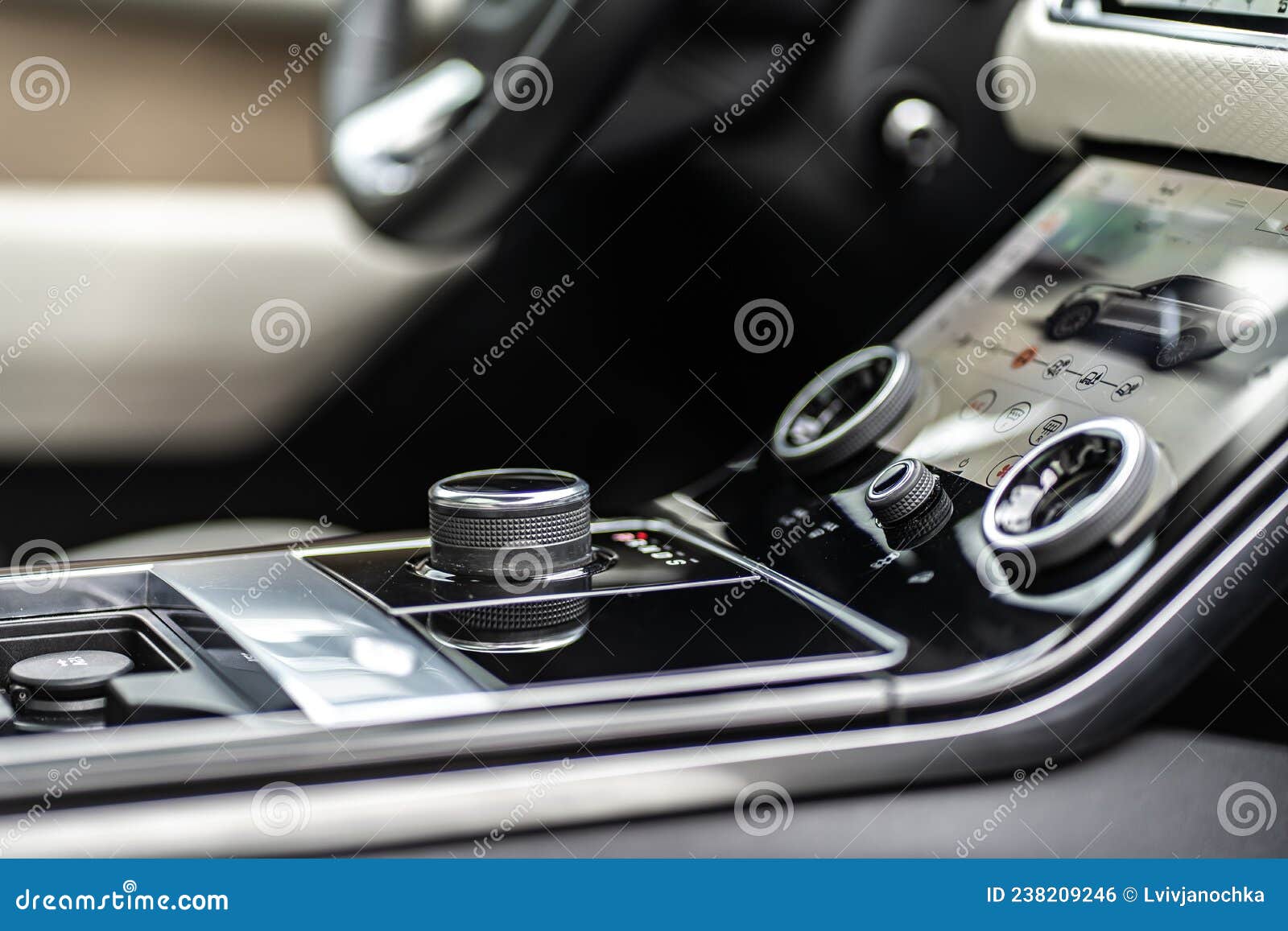 Control Panel Dashboard Car Fragment. Automatic Transmission Gear Shift ...