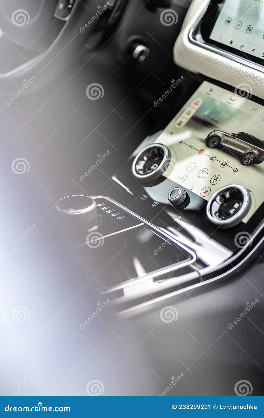 Control Panel Dashboard Car Fragment. Automatic Transmission Gear Shift ...