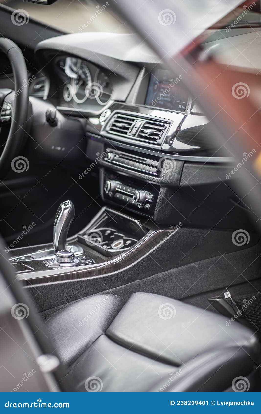 Control Panel Dashboard Car Fragment. Automatic Transmission Gear Shift ...