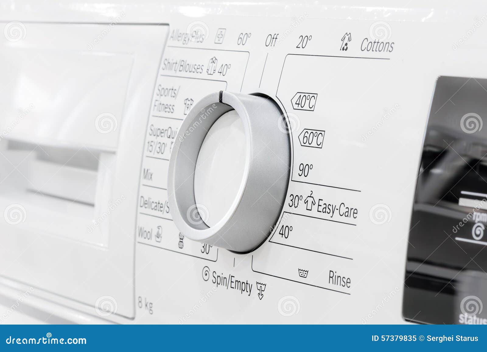 Control Panel Details of Laundry Machine Stock Image - Image of macro ...