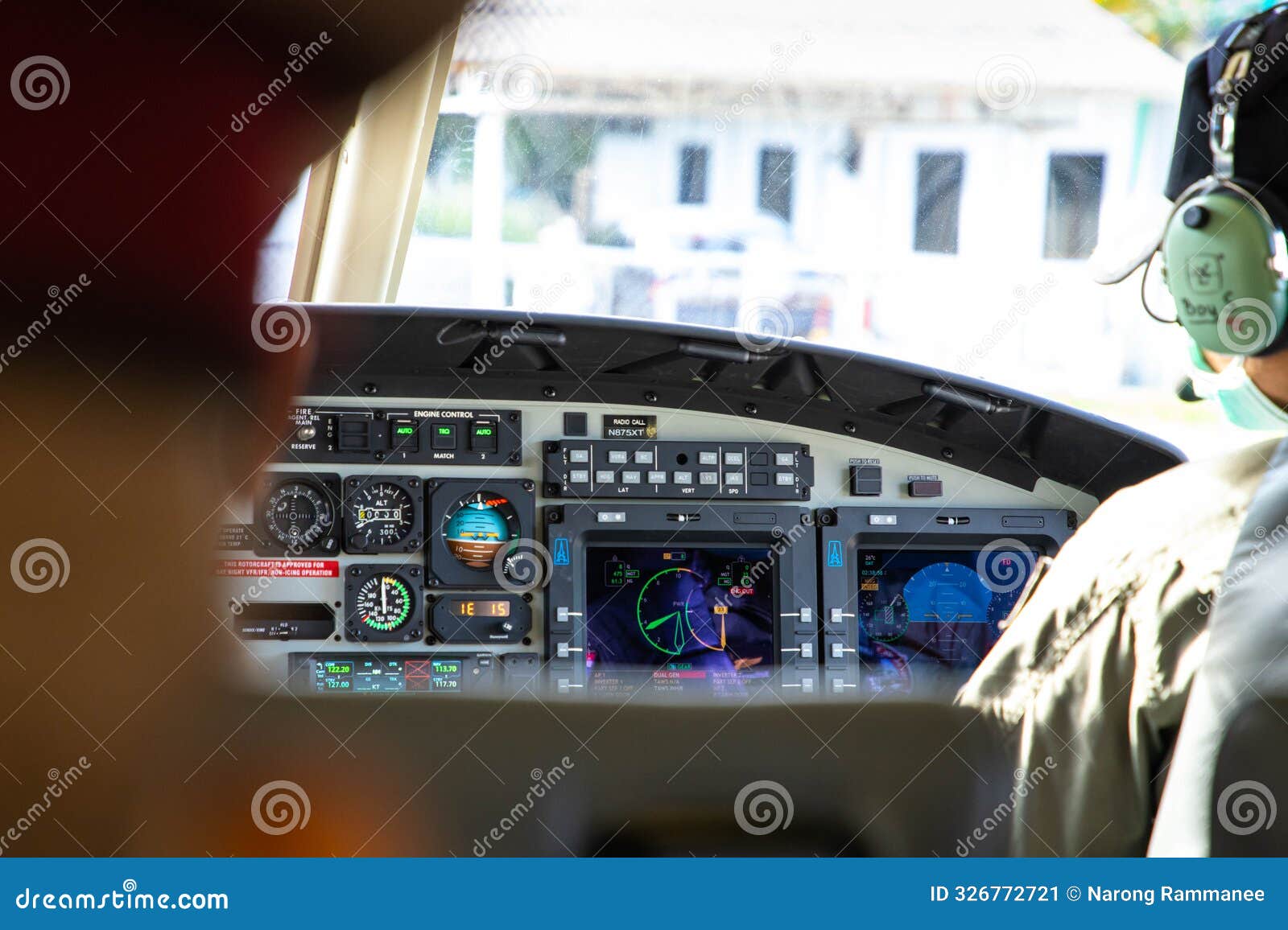 Control Panel Dials and Gauges Inside Cockpit and Navigater Systems ...