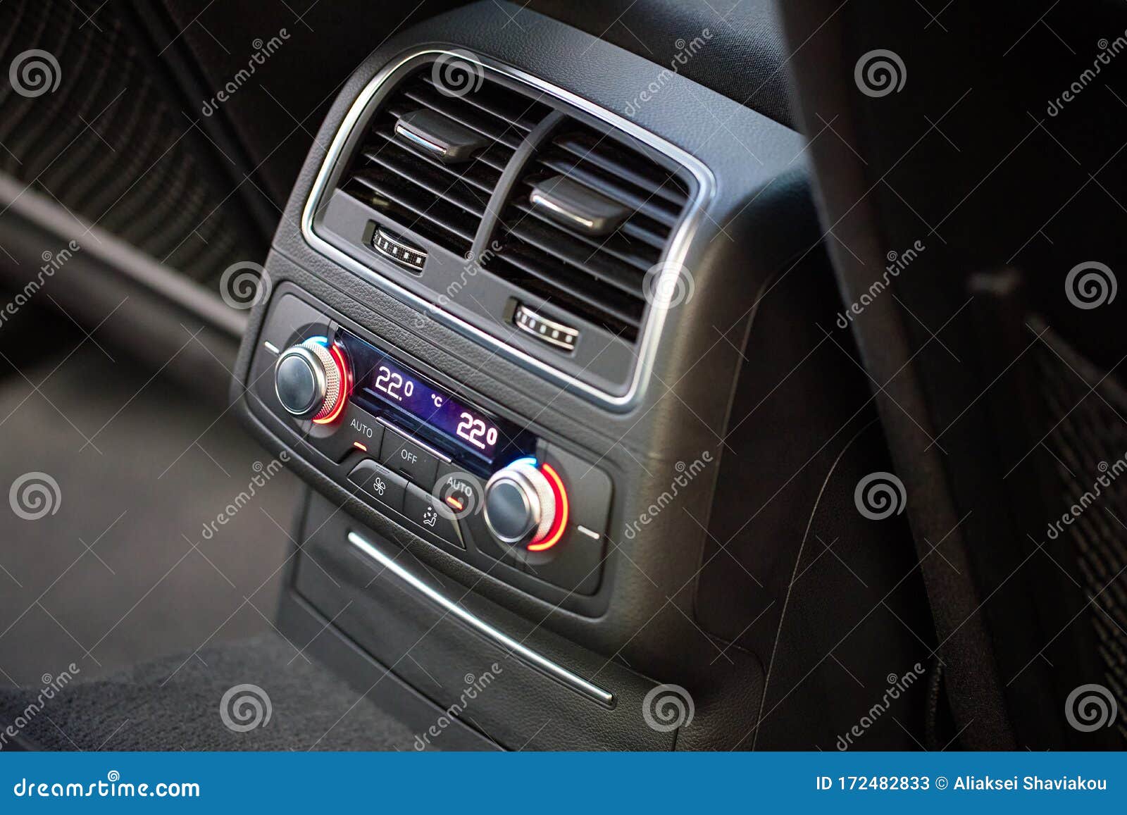 Control Panel with Digital Multi Color Display and Knobs for Rear Seat ...