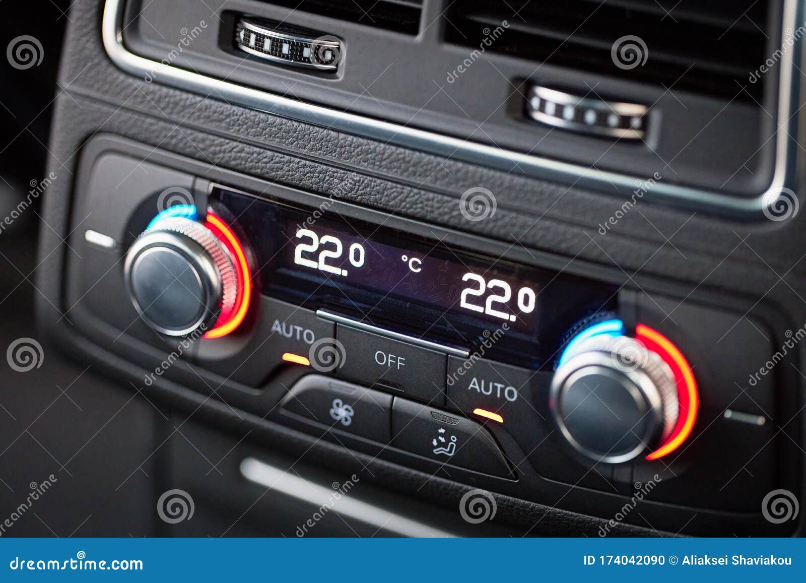 Control Panel with Digital Multi Color Display and Knobs for Rear Seat ...