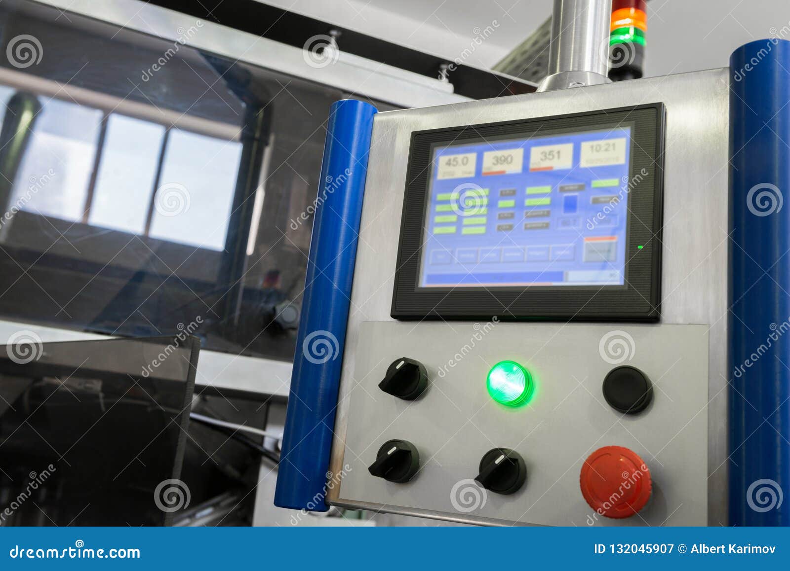 Control panel with display stock image. Image of machine - 132045907