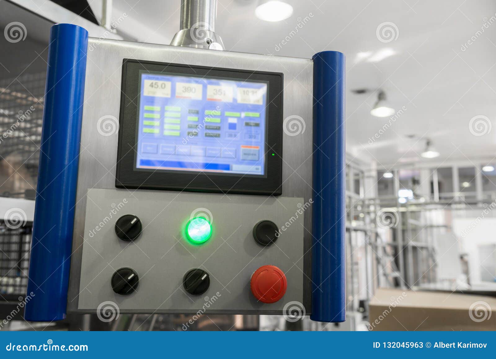 Control panel with display stock image. Image of console - 132045963