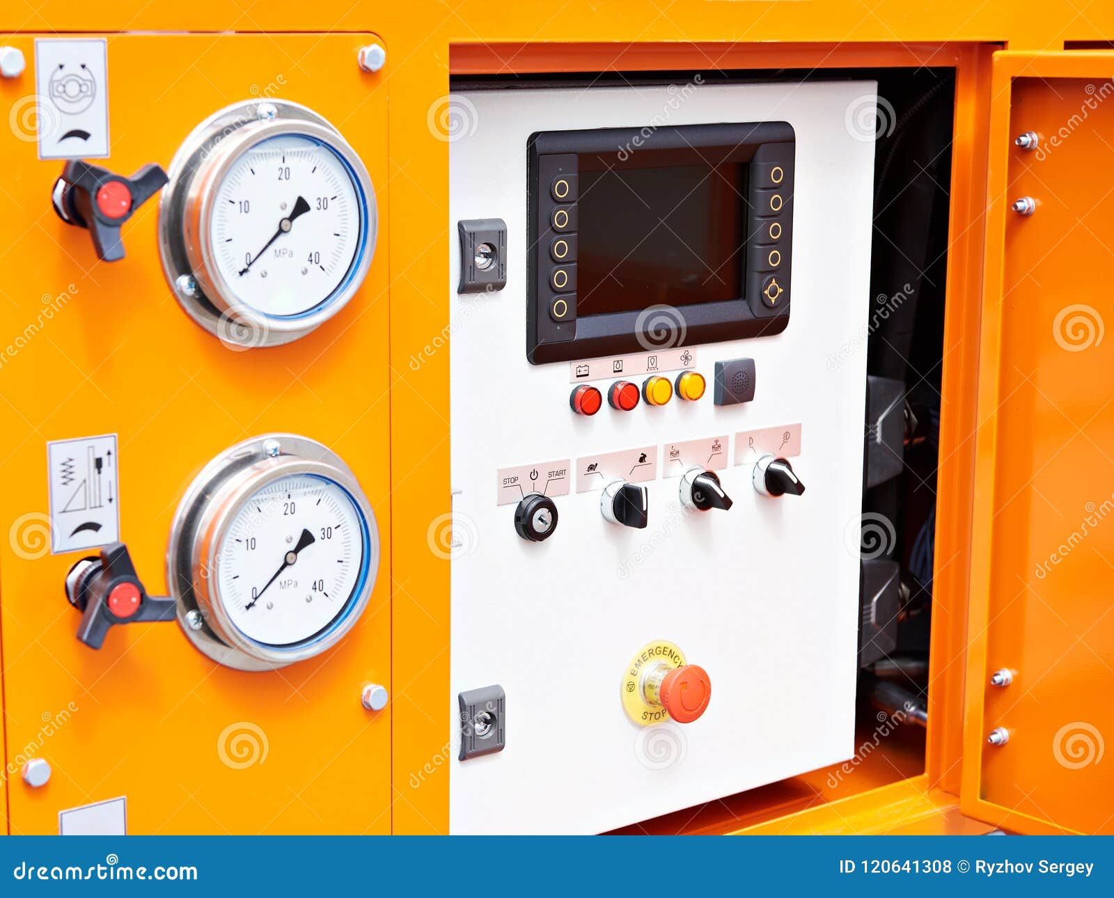 Control panel drilling rig stock photo. Image of drill - 120641308