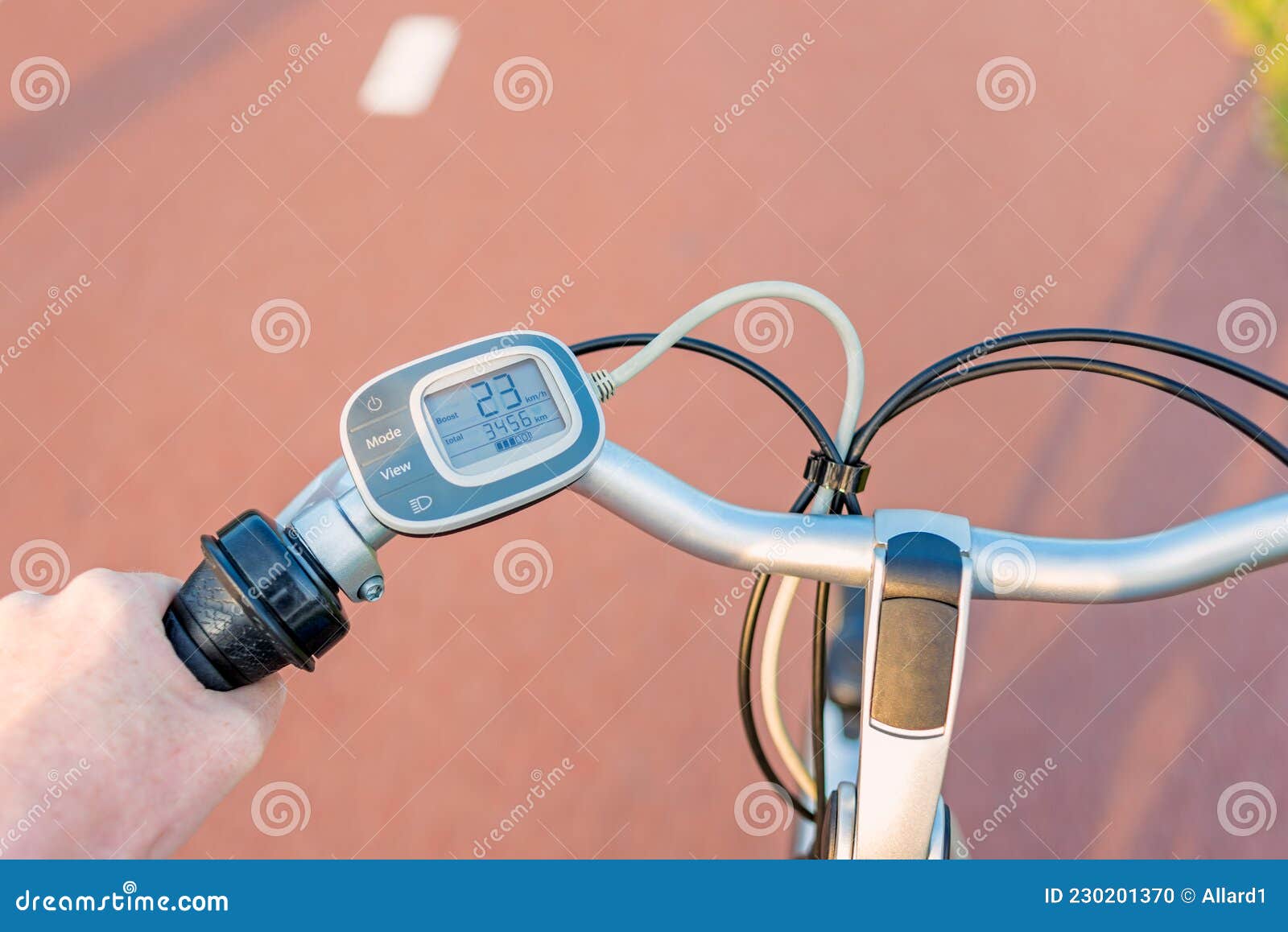 Control Panel on Electric Bicycle Stock Photo - Image of electricity ...