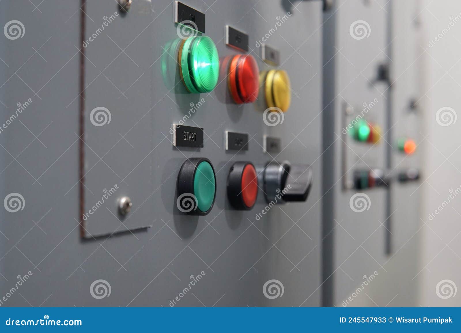 Control Panel with Electric Stock Image - Image of closeup, buttons ...