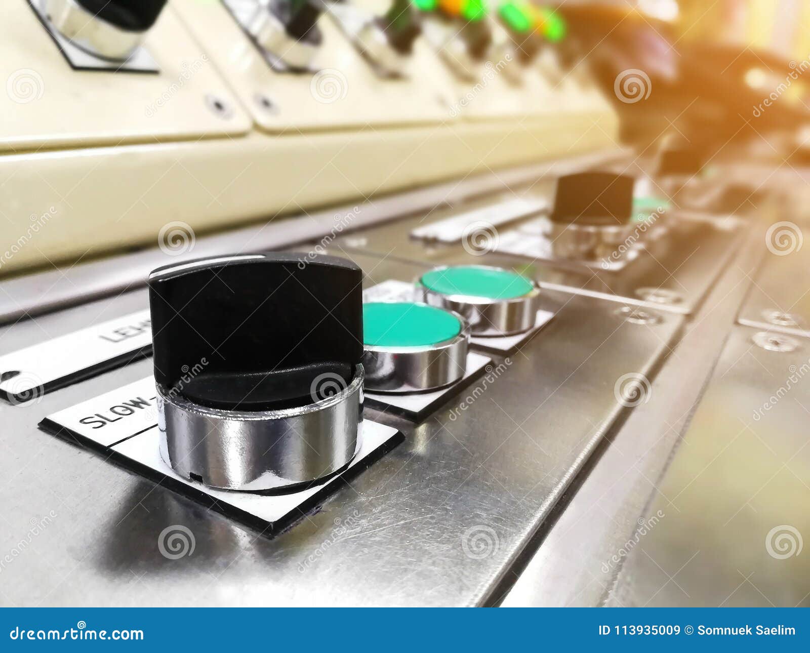 Control Panel Electrical Equipment Main Switch Control Electric Stock ...