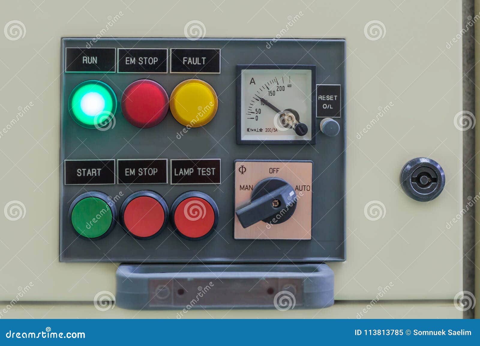 Control Panel Electrical Equipment Main Switch Control Electric Stock ...
