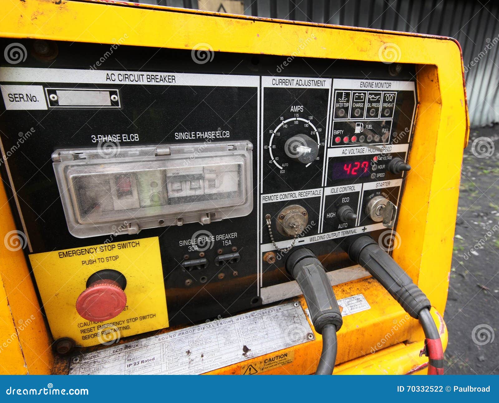 Control Panel of Electrical Welding Unit. Stock Photo - Image of ...