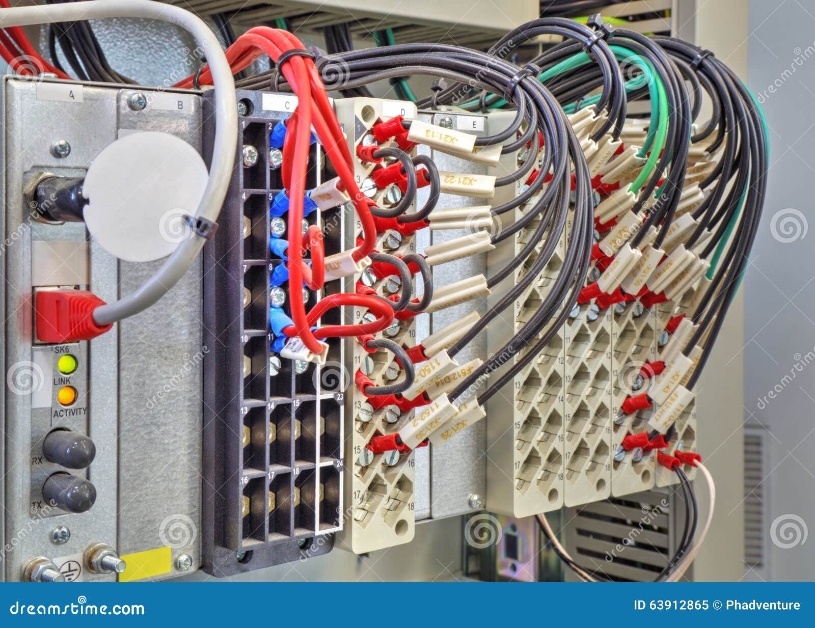 Control Panel with Electronic Devices Stock Image - Image of cabinet ...