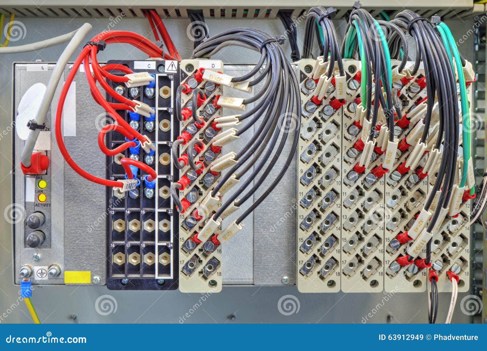 Control Panel with Electronic Devices Stock Image - Image of automatic ...