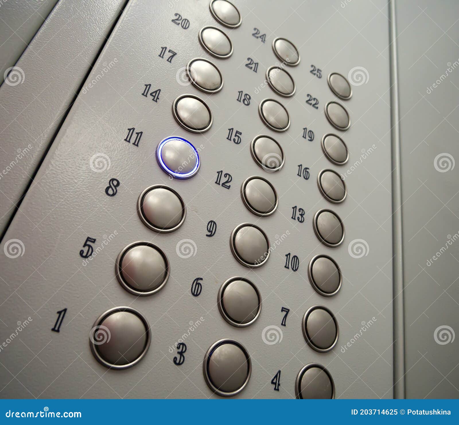 Control Panel in the Elevator of a Multi-storey Building Stock Image ...
