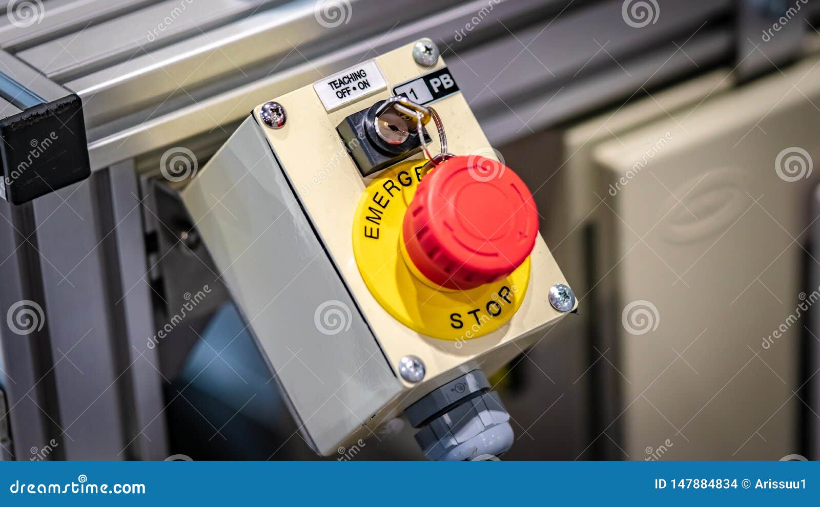 Control Panel with Emergency Buttons Stock Photo - Image of industry ...