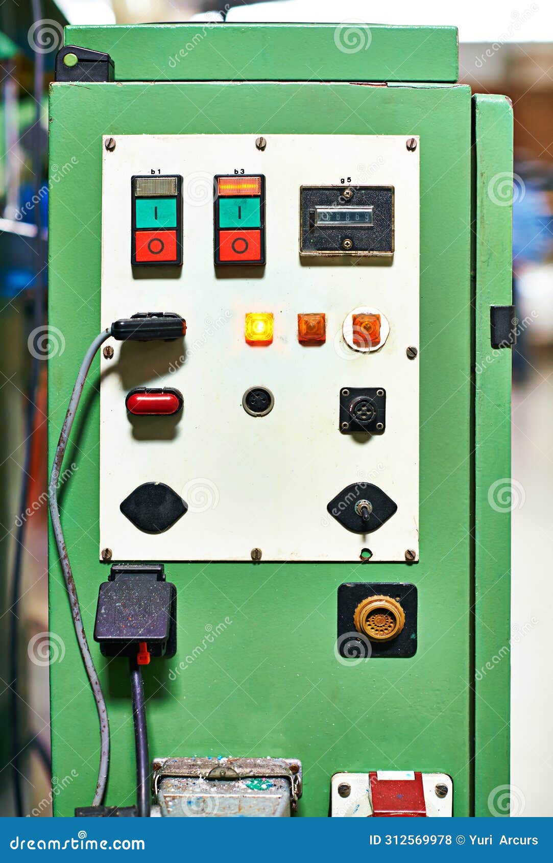 Control Panel, Factory and Equipment with Closeup, Technology and ...