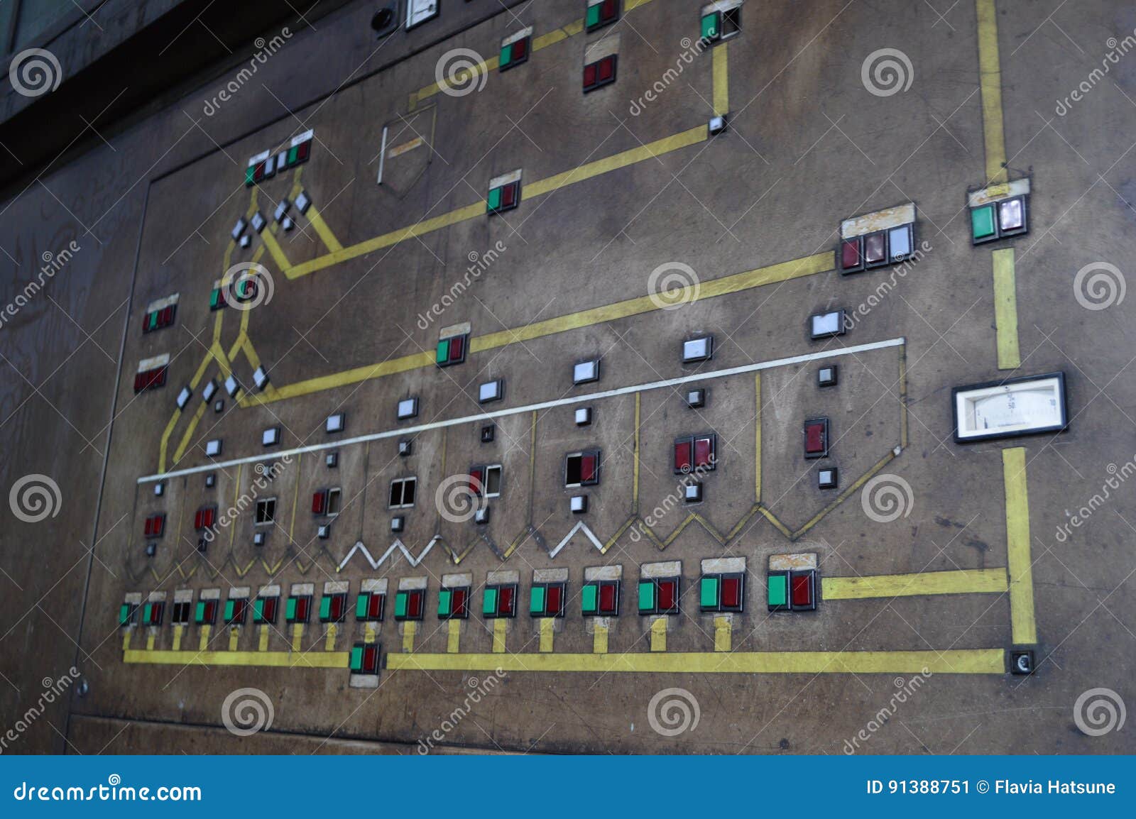 Control panel in factory stock image. Image of plant - 91388751