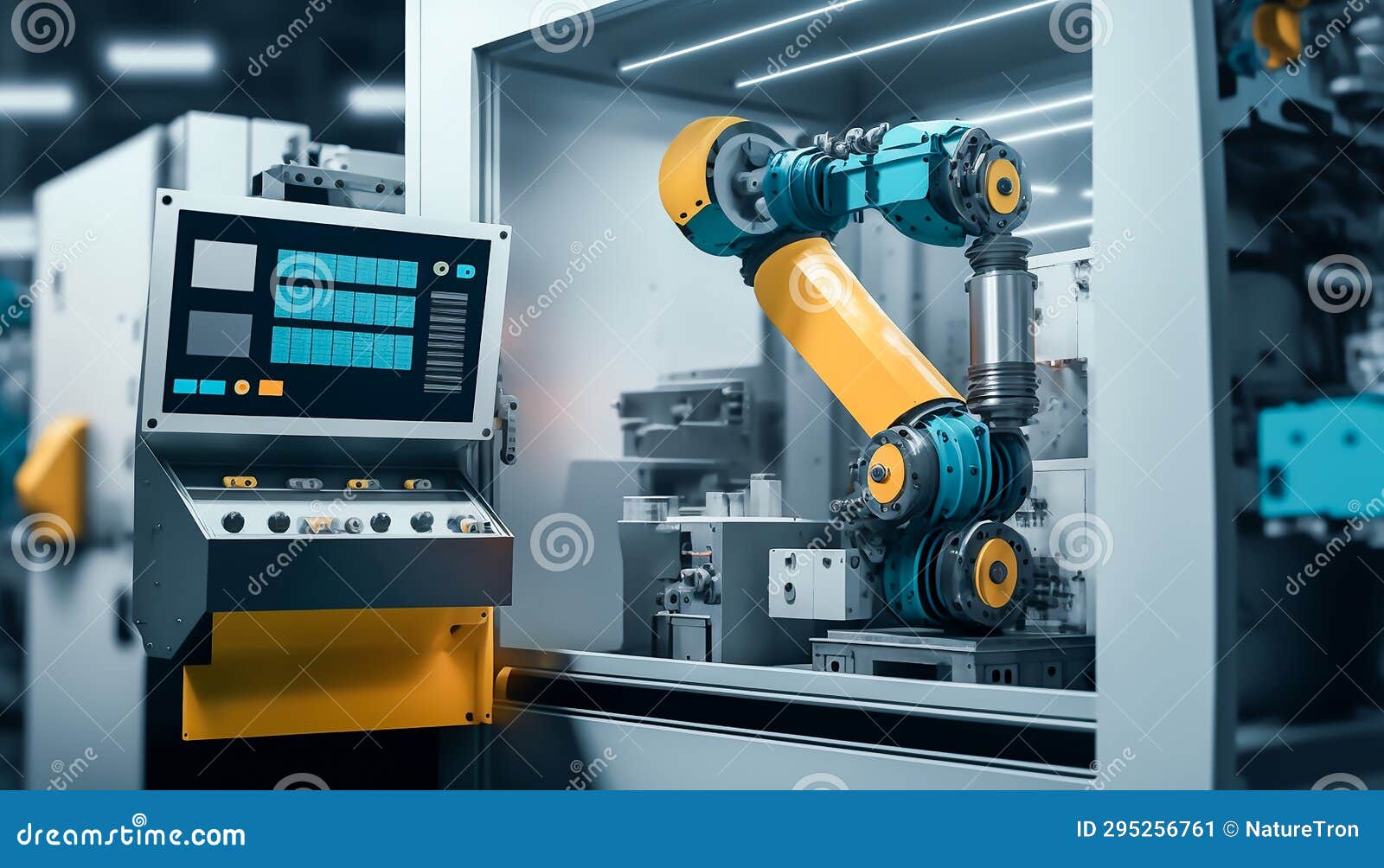 Control Panel of a Machine Control Panel in a Factory Stock ...