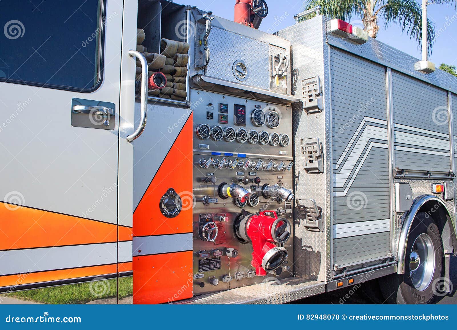 Control Panel On Fire Engine Picture. Image: 82948070
