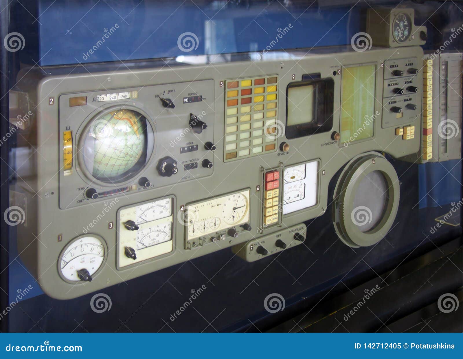 The Control Panel of the First Soyuz Spacecraft Editorial Image - Image ...