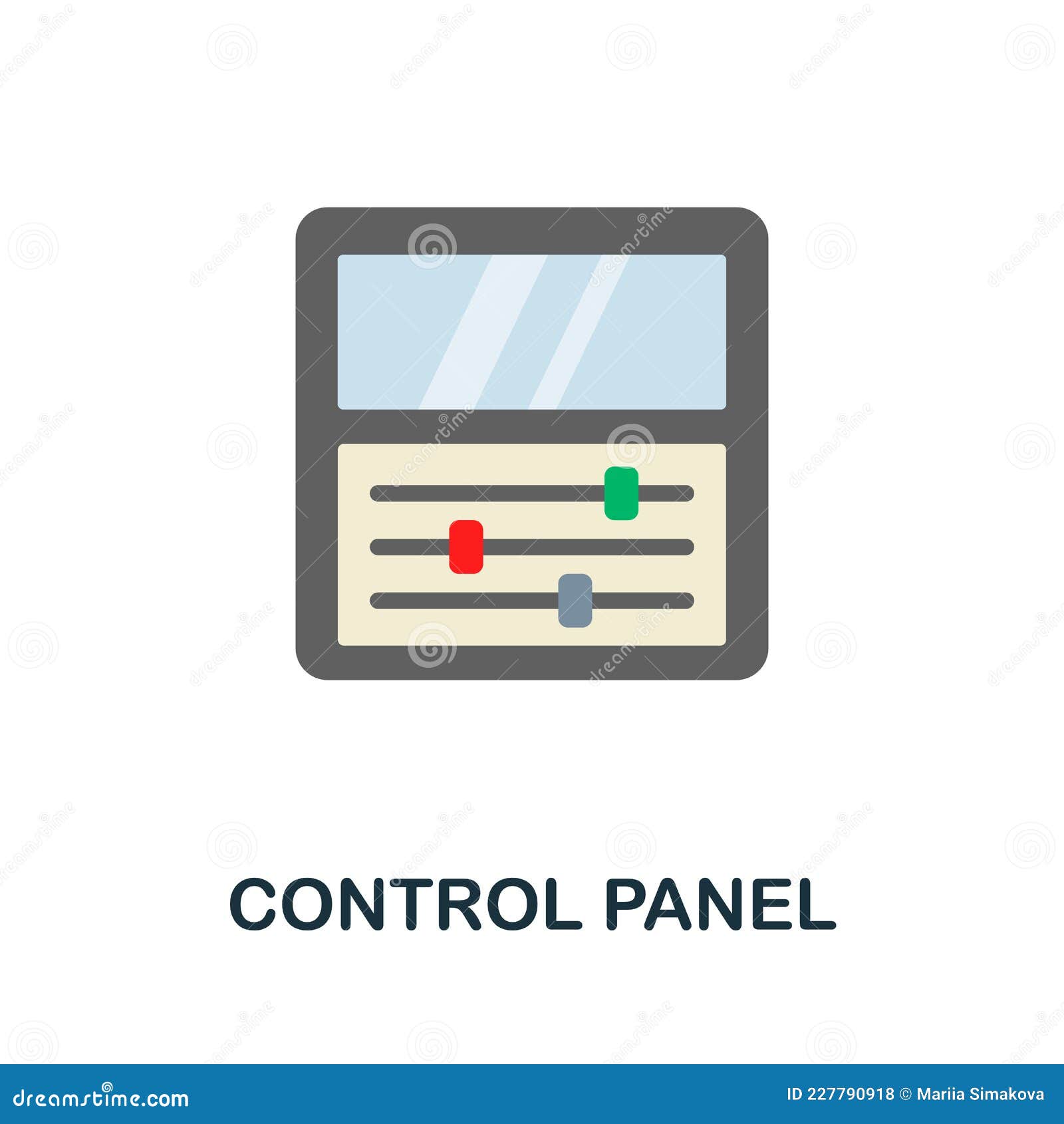 Control Panel Flat Icon. Colored Sign from Home Security Collection ...