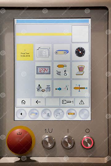 Control Panel in Food Industry Machine Stock Photo - Image of belt ...