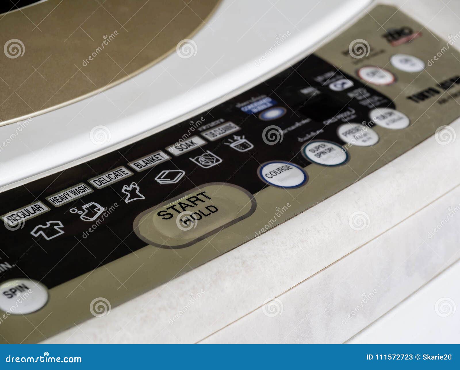 Control Panel at Front of Top Loading Washing Machine Stock Image ...