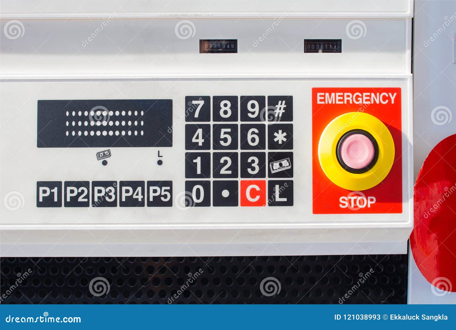 The Control Panel and Fuel Dispenser Metering. Stock Image - Image of ...