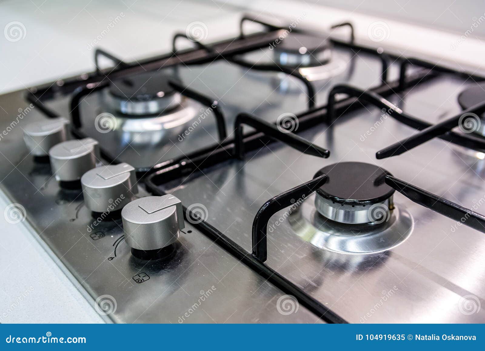 Control panel of gas stove stock image. Image of domestic - 104919635