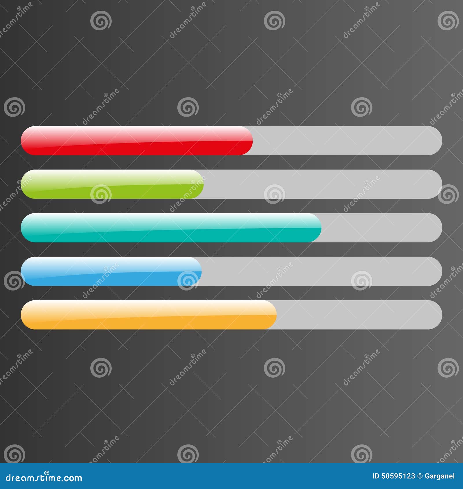Control Panel with Glossy Color Icons Stock Illustration - Illustration ...