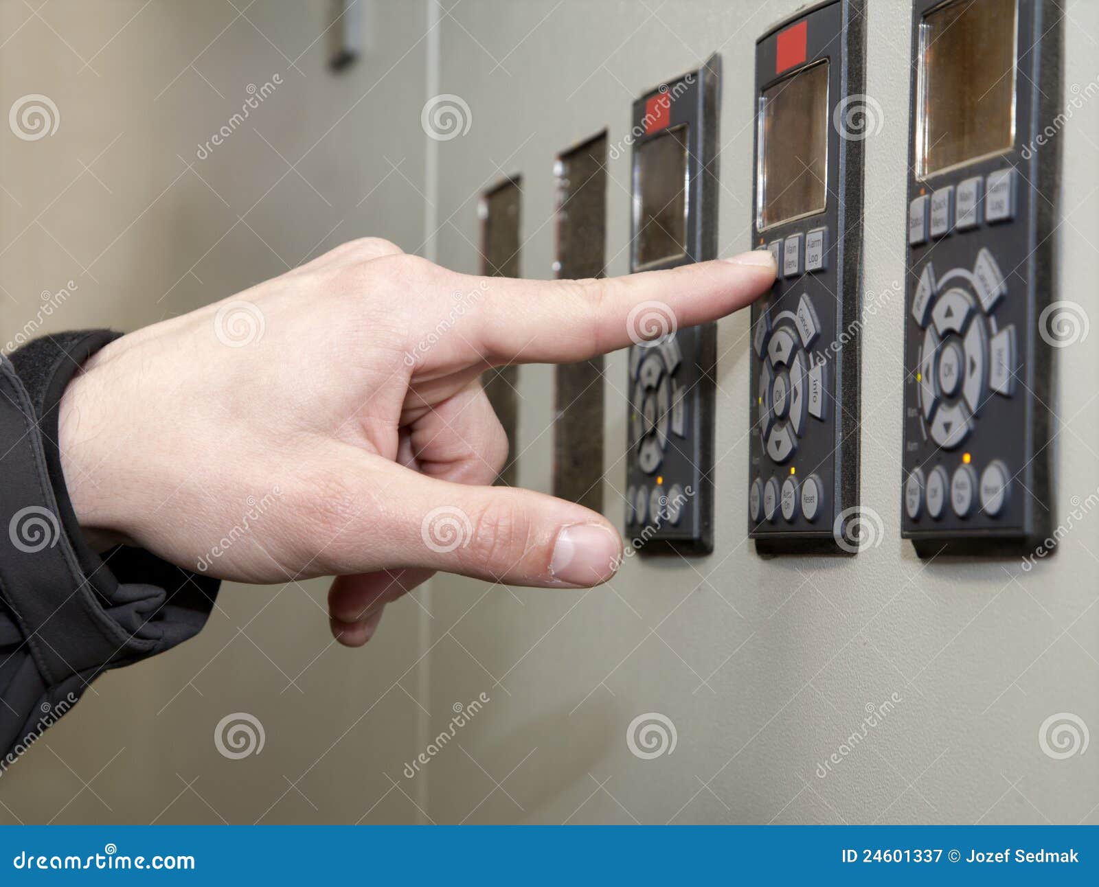 Control Panel and Hand at Work Stock Image - Image of hand, engineering ...