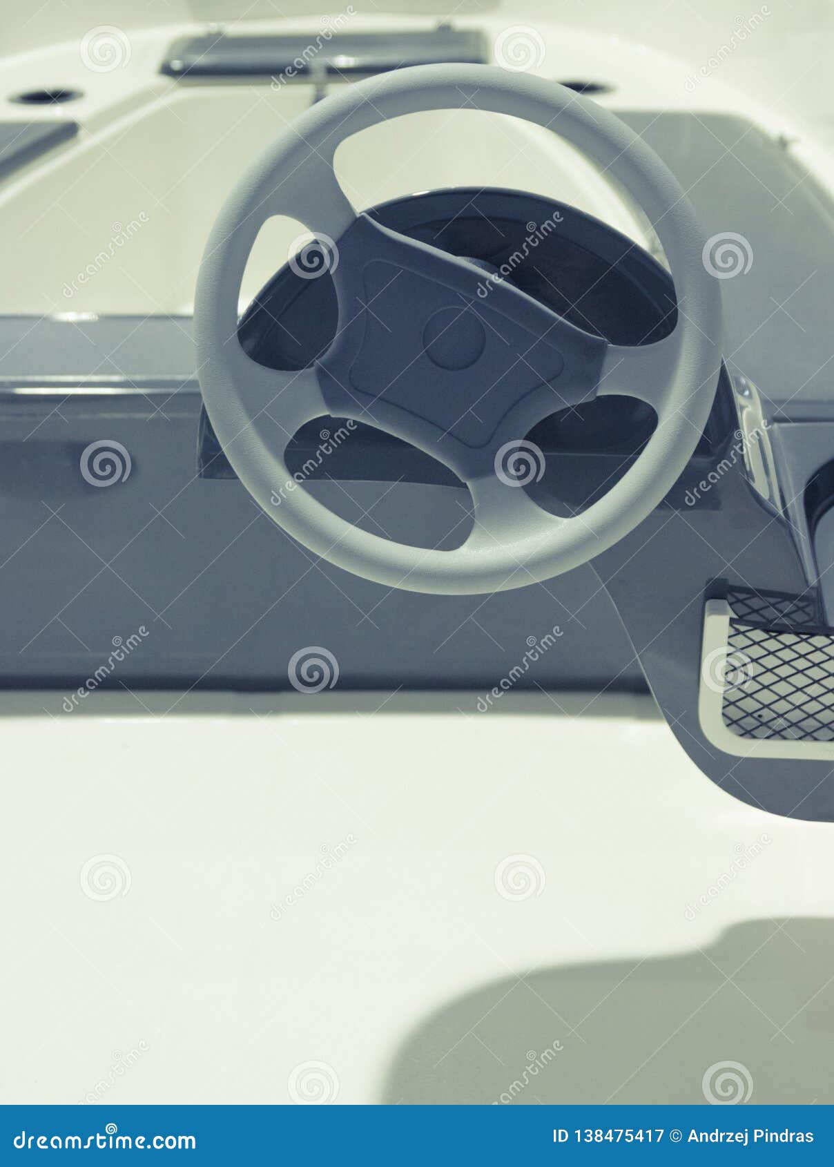 Control Panel and Helm on Motor Boat Stock Image - Image of helm, boat ...