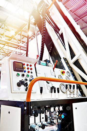 Control Panel of Hydraulic Drilling Rig Stock Image - Image of ...