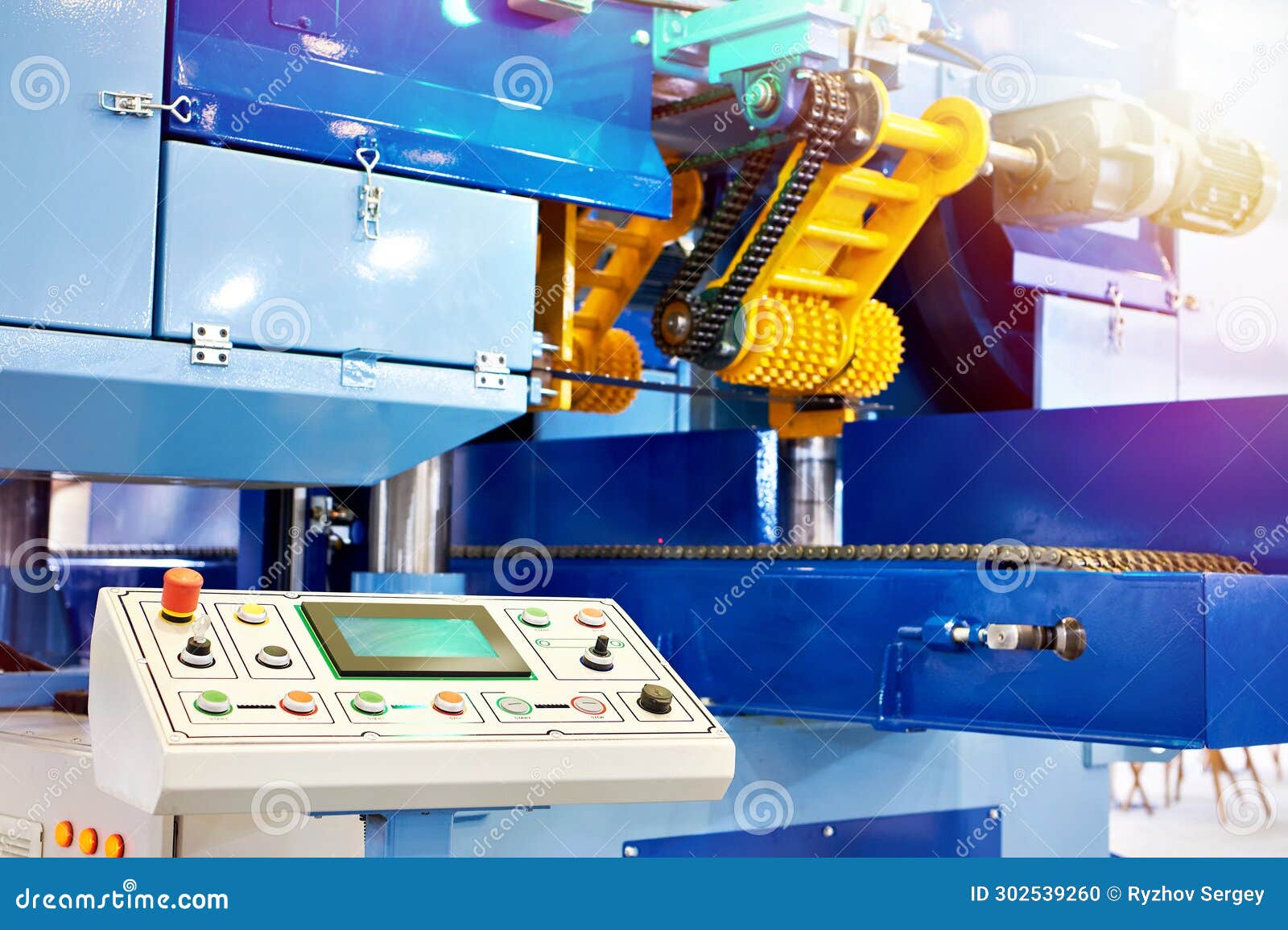 Control Panel of Hydraulic Horizontal Marker Saw Stock Photo - Image of ...