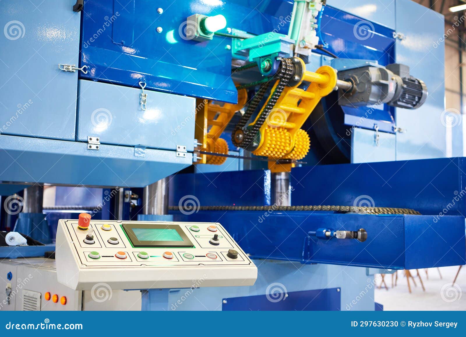Control Panel of Hydraulic Horizontal Marker Saw Stock Photo - Image of ...