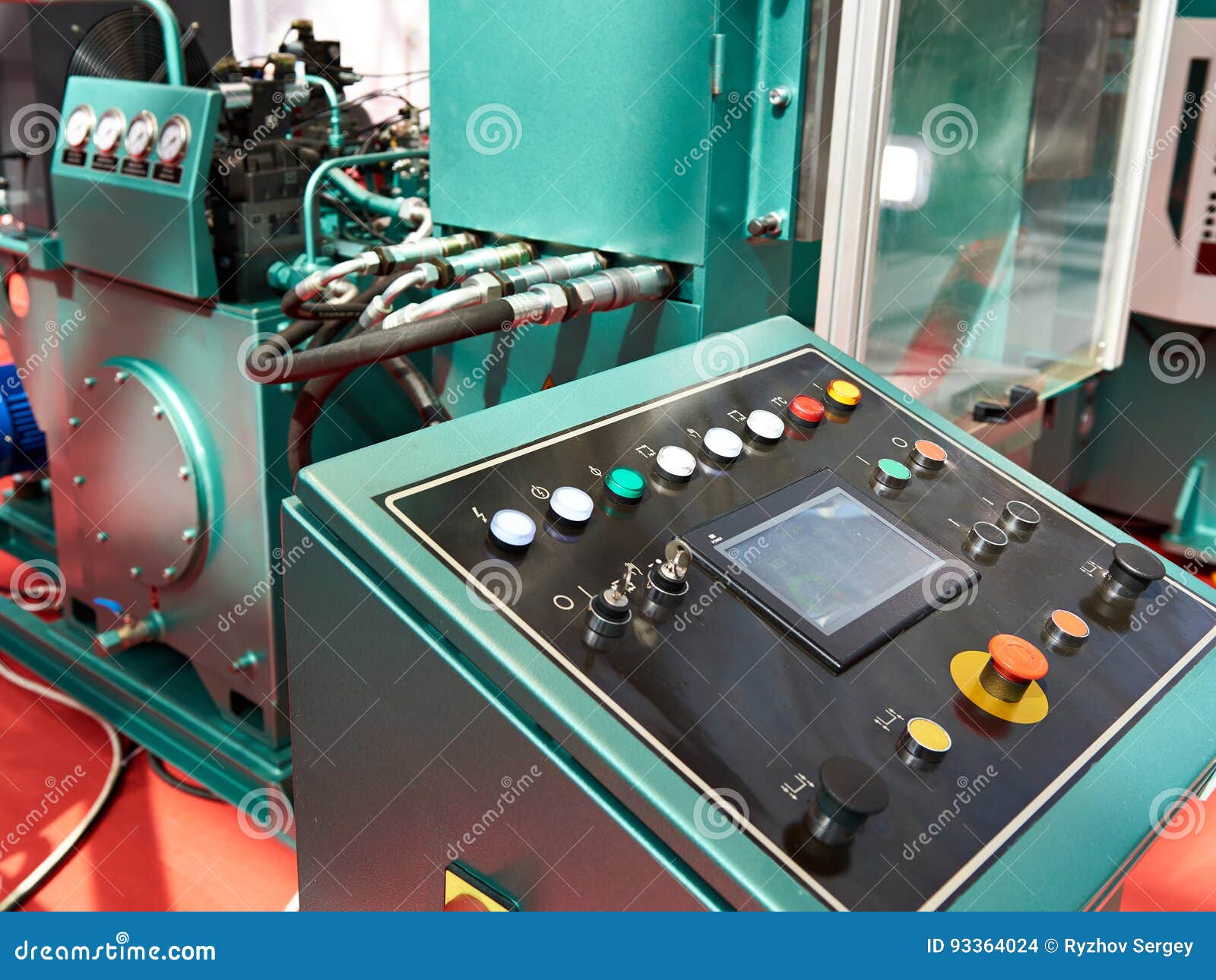 Control Panel for Hydraulic System Stock Photo - Image of manufacturing ...