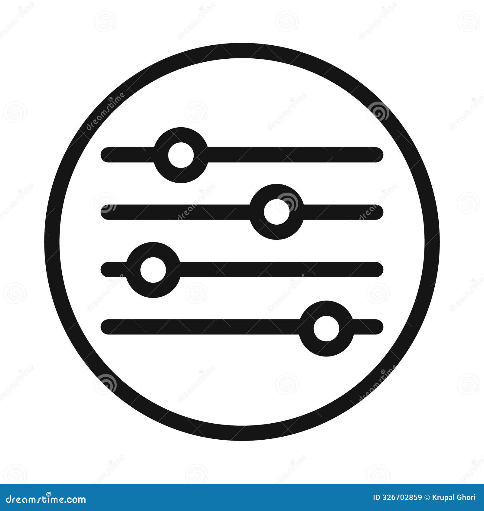 Control Panel Icon Black and White Vector Sign Stock Illustration ...
