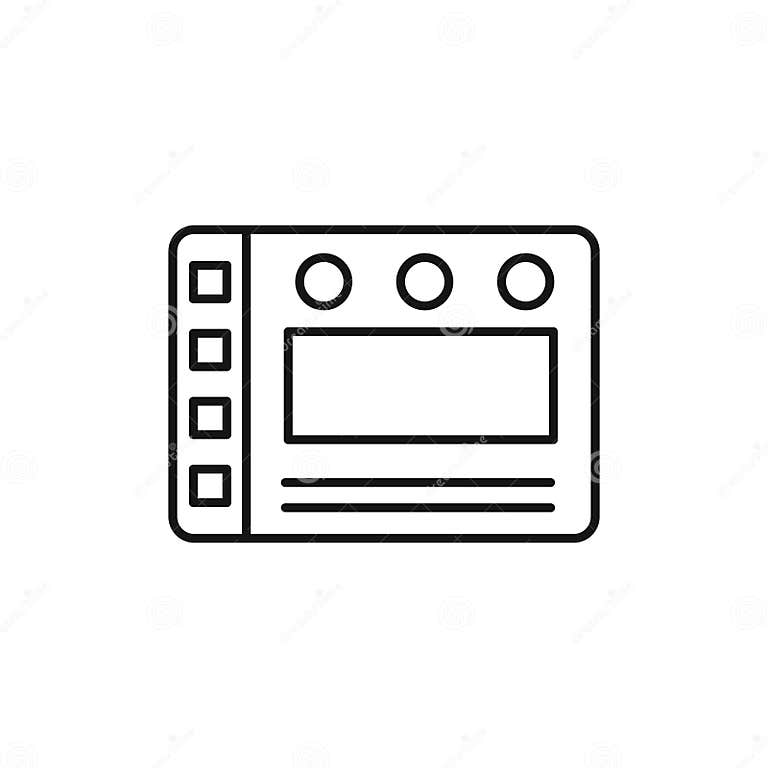 Control Panel Icon Thin Line Art Isolated Stock Illustration ...