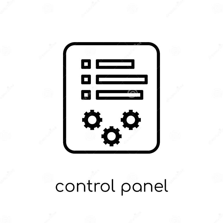 Control Panel Icon. Trendy Modern Flat Linear Vector Control Pan Stock ...