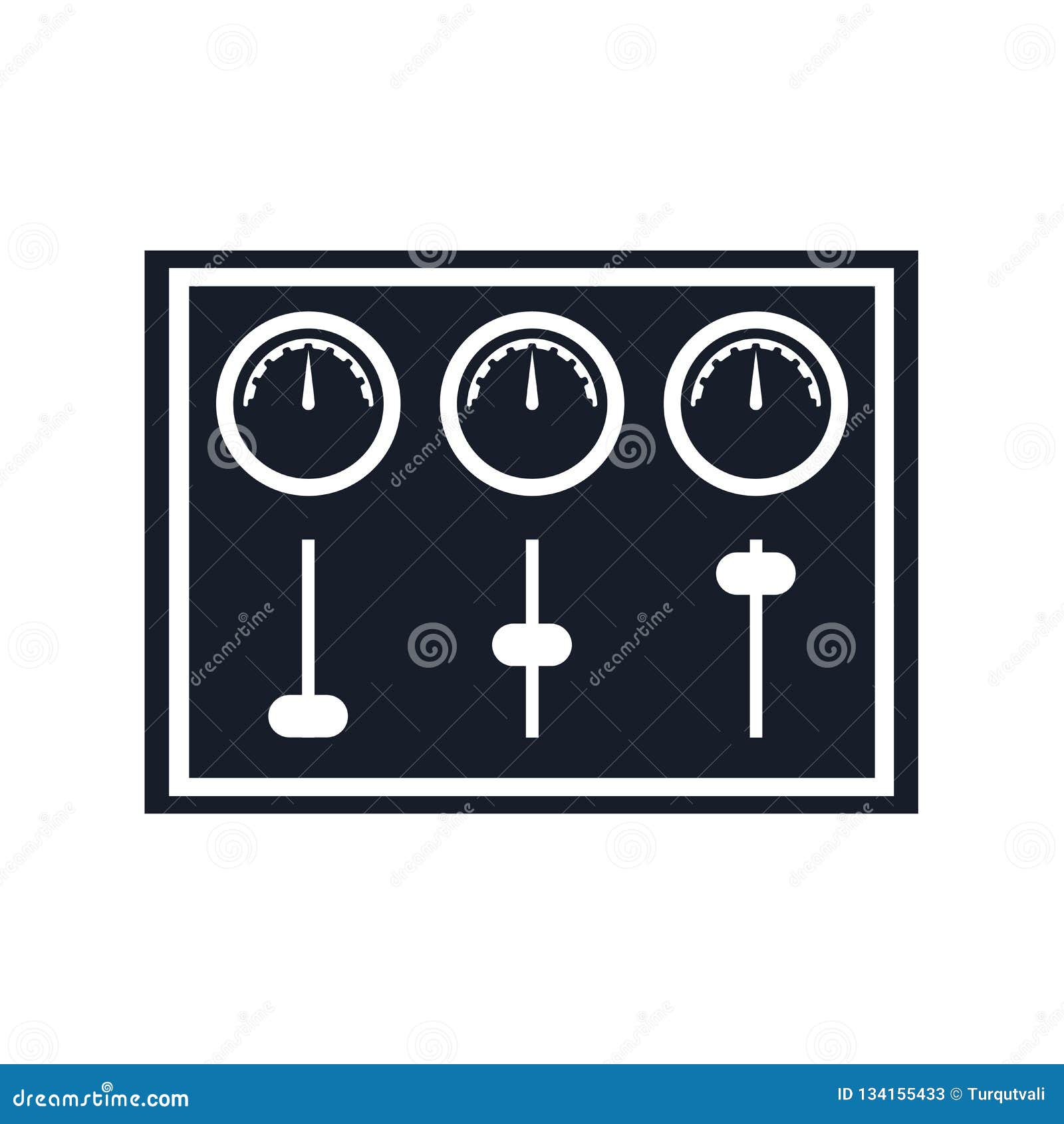 Control Panel Icon Vector Sign and Symbol Isolated on White Background ...