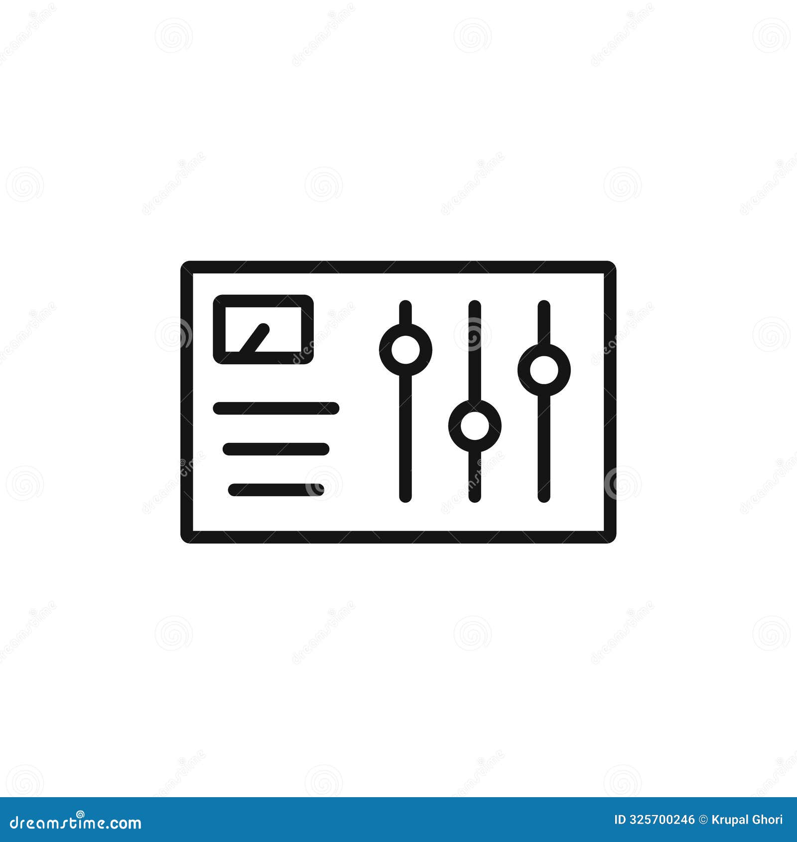 Control Panel Icon Vector Set Collection for Web Stock Illustration ...