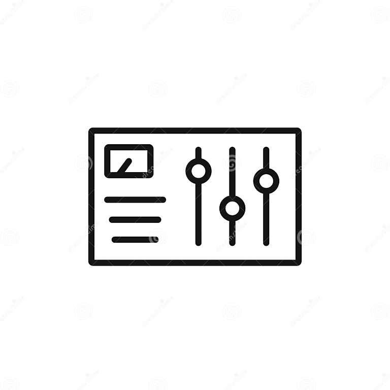 Control Panel Icon Vector Set Collection for Web Stock Illustration ...