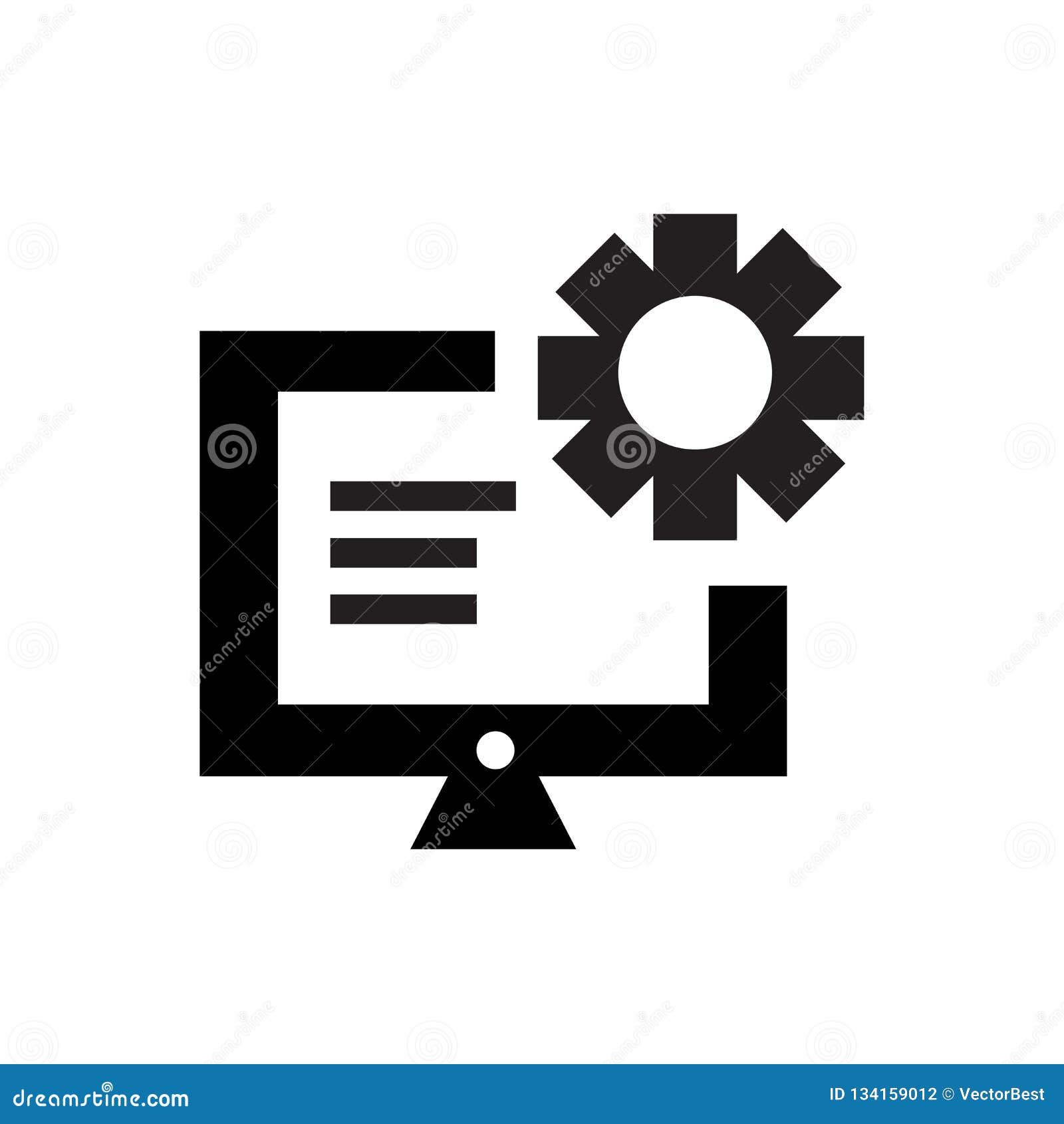 Control Panel Icon Vector Sign and Symbol Isolated on White Background ...