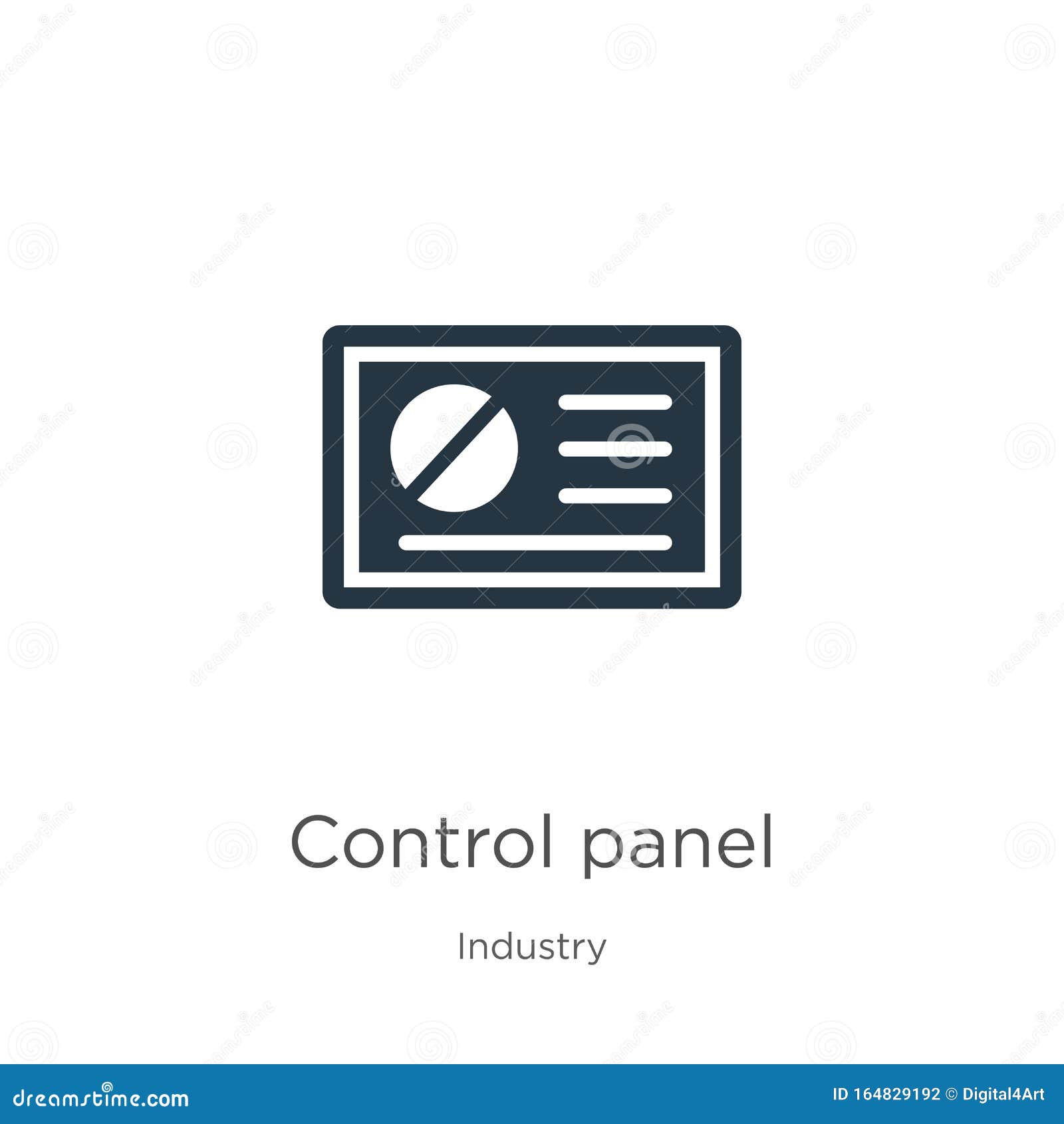 Control Panel Icon Vector. Trendy Flat Control Panel Icon from Industry ...