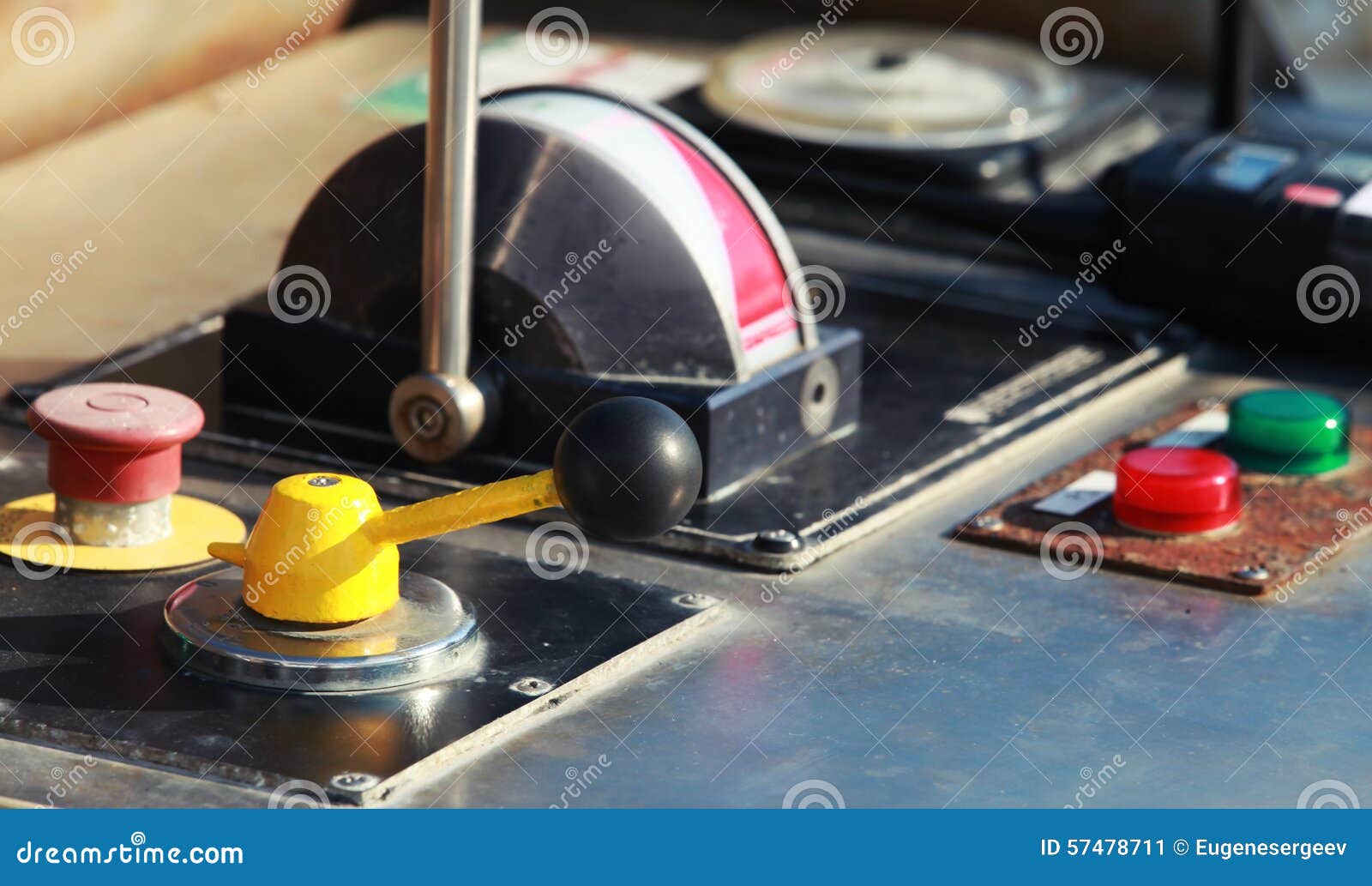 Control Panel of Industrial Cargo Ship Close-up Stock Image - Image of ...