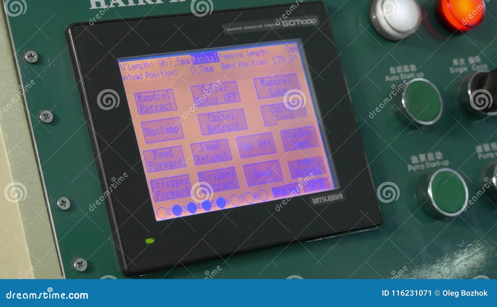 Control Panel of Industrial CNC Machine in Factory. Stock Video - Video ...