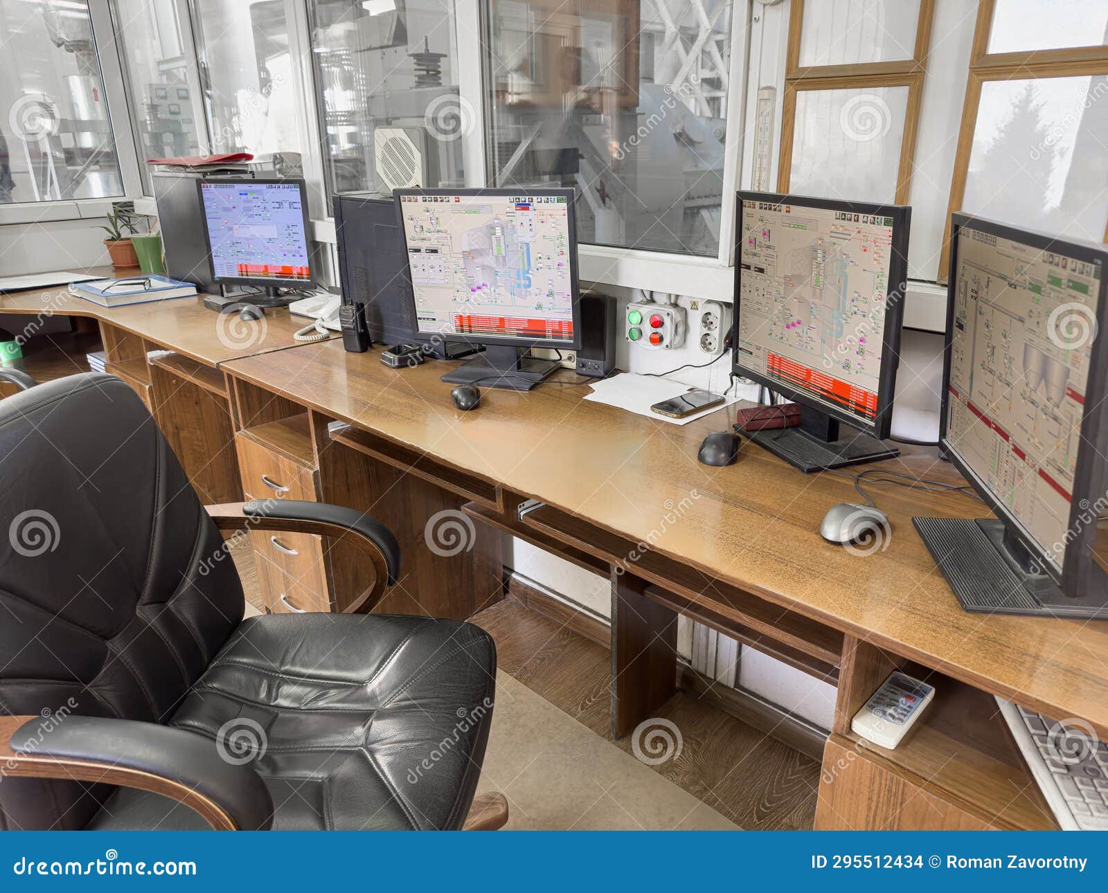 Control Panel of an Industrial Enterprise without People Editorial ...