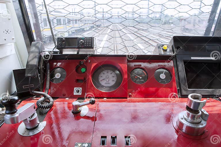 Control Panel Inside Commuter Trains Stock Photo - Image of dashboard ...